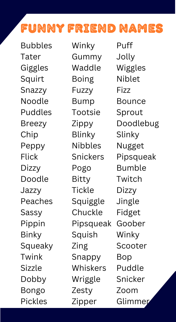 550+ Funny Friend Names Cool Unique Creative & Interesting