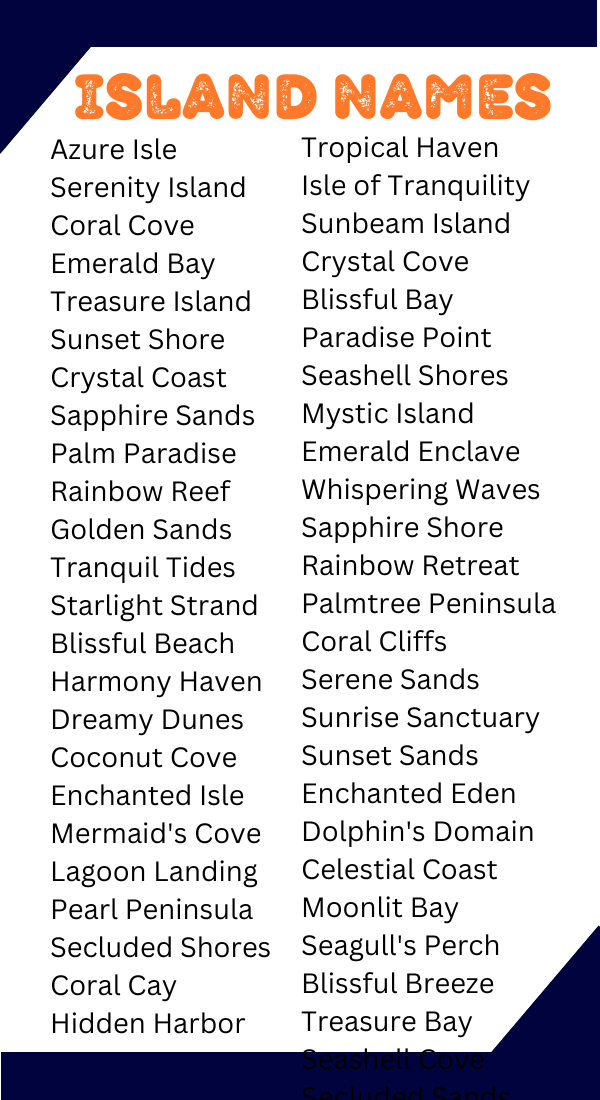 550 Island Names Cool Unique Creative Interesting Catchy 550 Island Names Cool Unique Creative Interesting Catchy