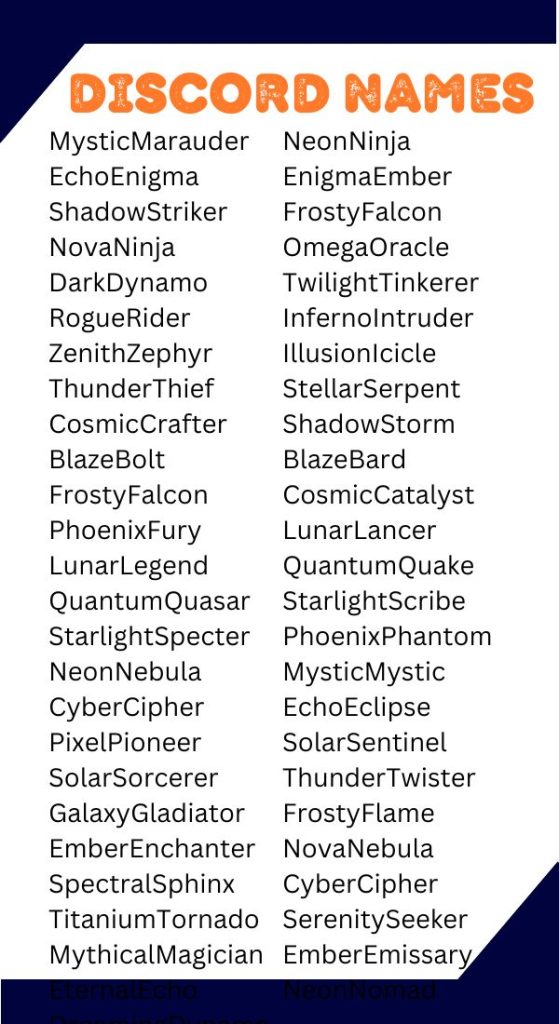 550 Discord Names Cool Unique Creative Funny Interesting