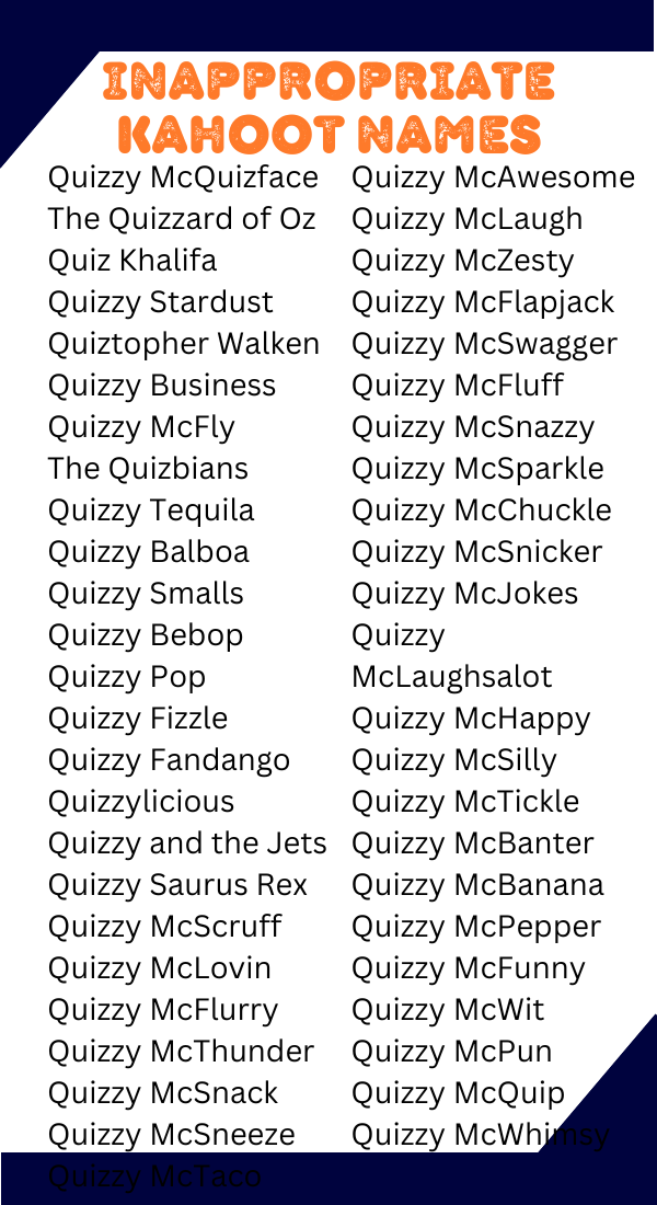 550 Inappropriate Kahoot Names Hilarious Creative Funny 550 Inappropriate Kahoot Names Hilarious Creative Funny