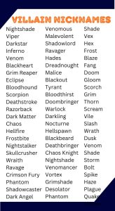 Dark Persona Delights: Villain Nicknames for the Mischievous at Heart ...