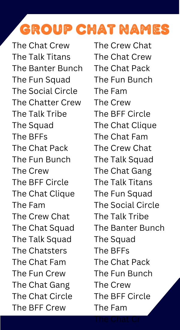 550+ Group Chat Names Cool Unique Interesting & Funny Ideas