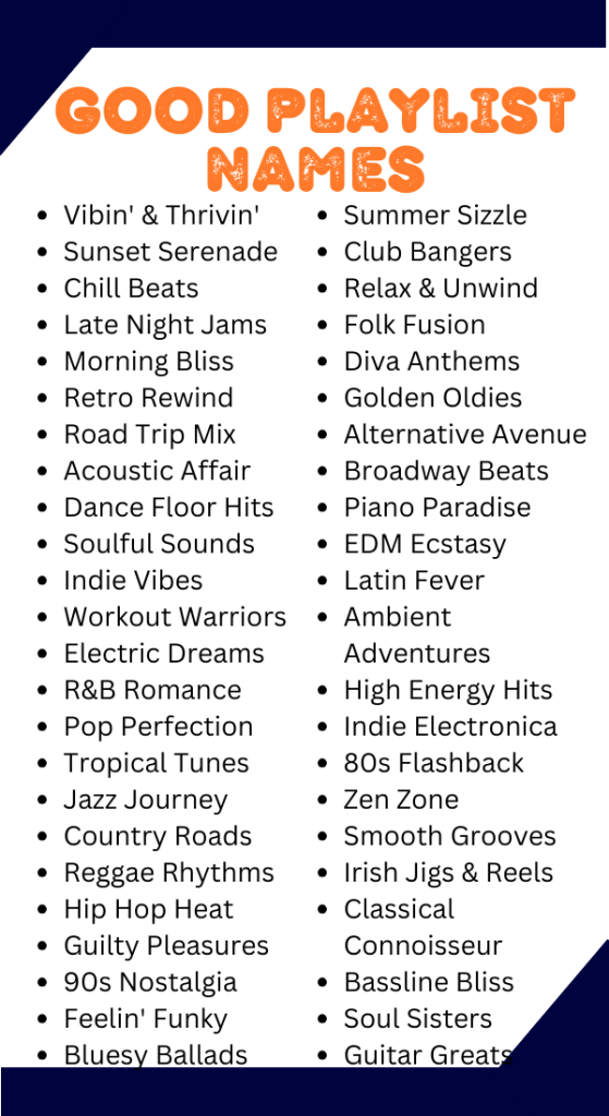 550 Good Playlist Names Creative Unique Funny Cool Cute