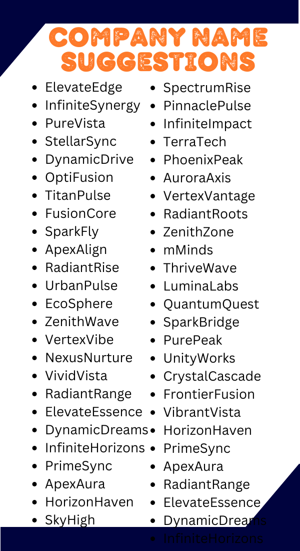680 Company Name Suggestions To Make Unique Identity
