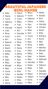 530+ Beautiful Japanese Girl Names Unique Creative & Cute